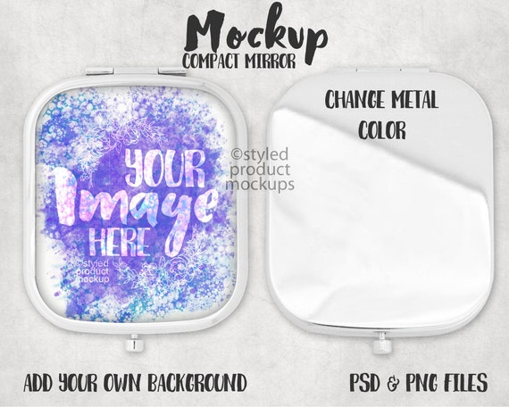 Dye Sublimation Rectangle Compact Mirror Mockup Add Your Own | Etsy
