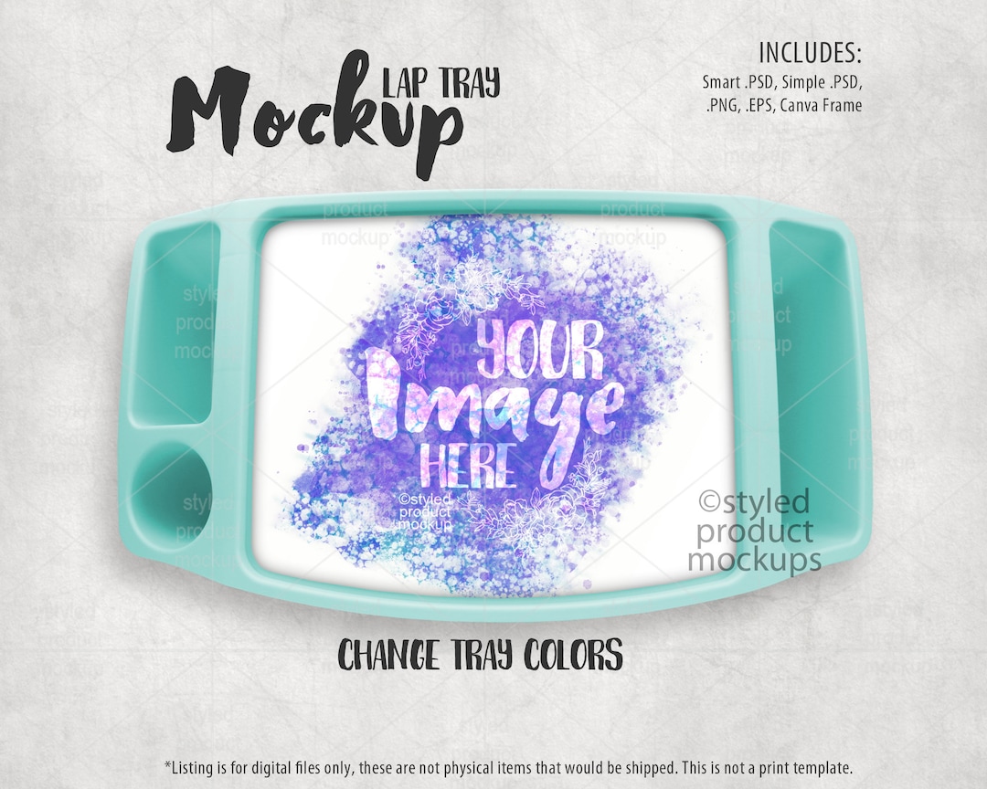 Plastic Lap Tray Mockup | Learning Tray Mockup | Add Your Own Image and ...
