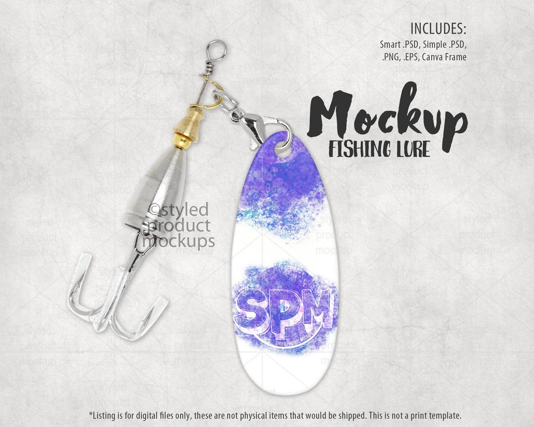 Dye Sublimation Fishing Lure Mockup | Add Your Own Image and Background ...