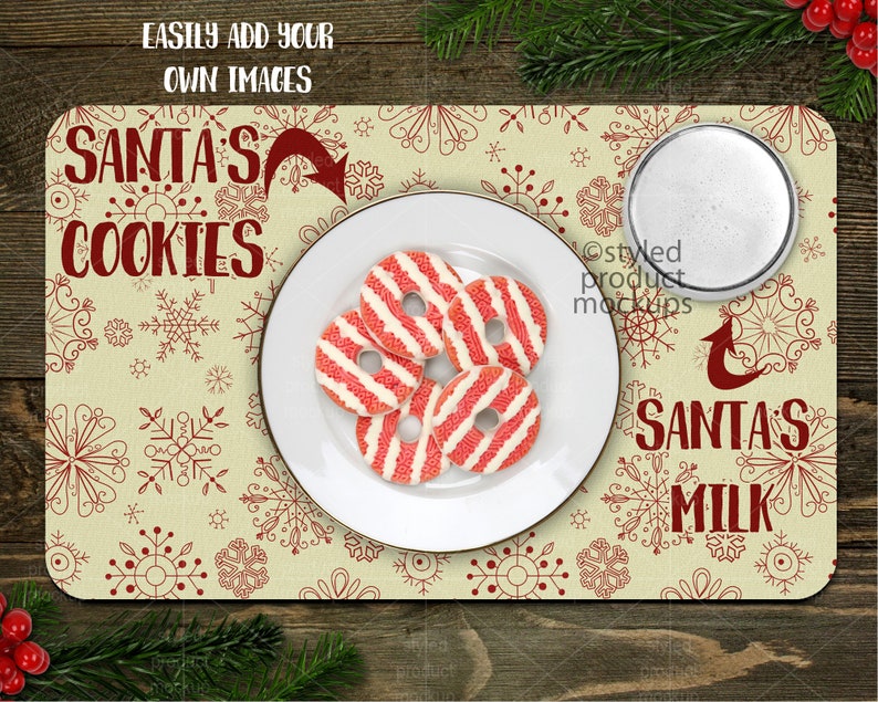 Dye Sublimation Neoprene Placemat for Santas Cookies Mockup - Etsy