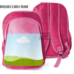 Dye Sublimation Kids Backpack Mockup | Add Your Own Image and ...
