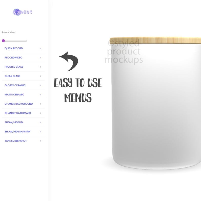 Animated Candle Jar Video Mockup | Rotating Jar Mockup | Instant ...