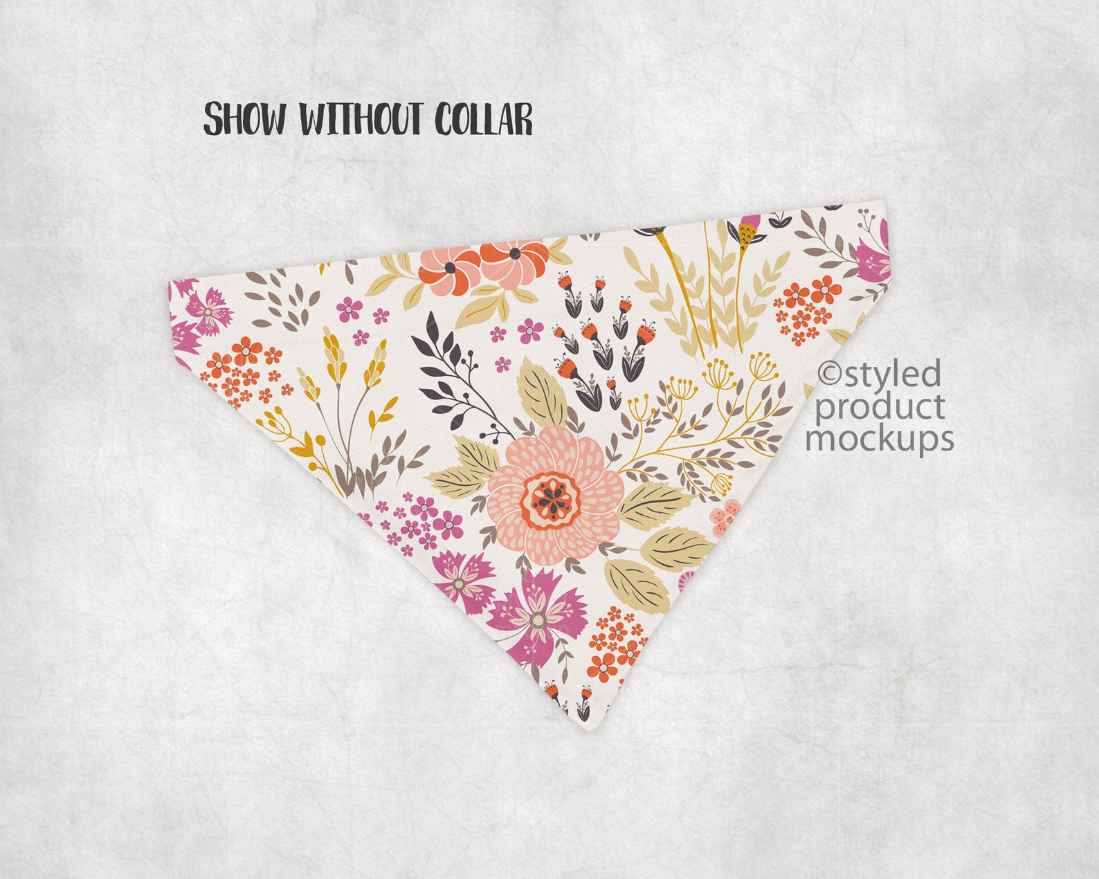 Dye Sublimation Pet Scarf With Collar Mockup Add Your Own - Etsy