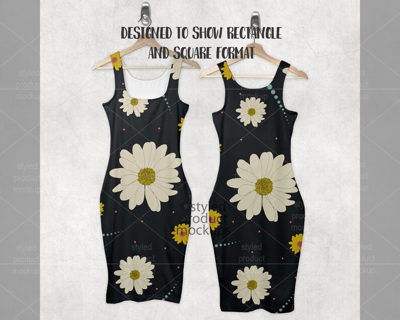 Dye Sublimation Tank Dress Mockup | Add Your Own Image and Background ...