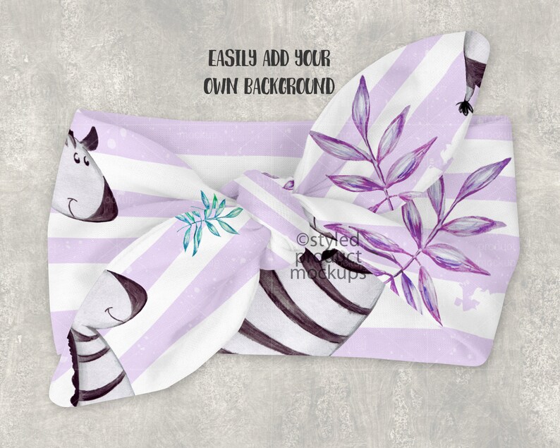 Dye Sublimation Baby Knotted Headband Mockup Add Your Own | Etsy