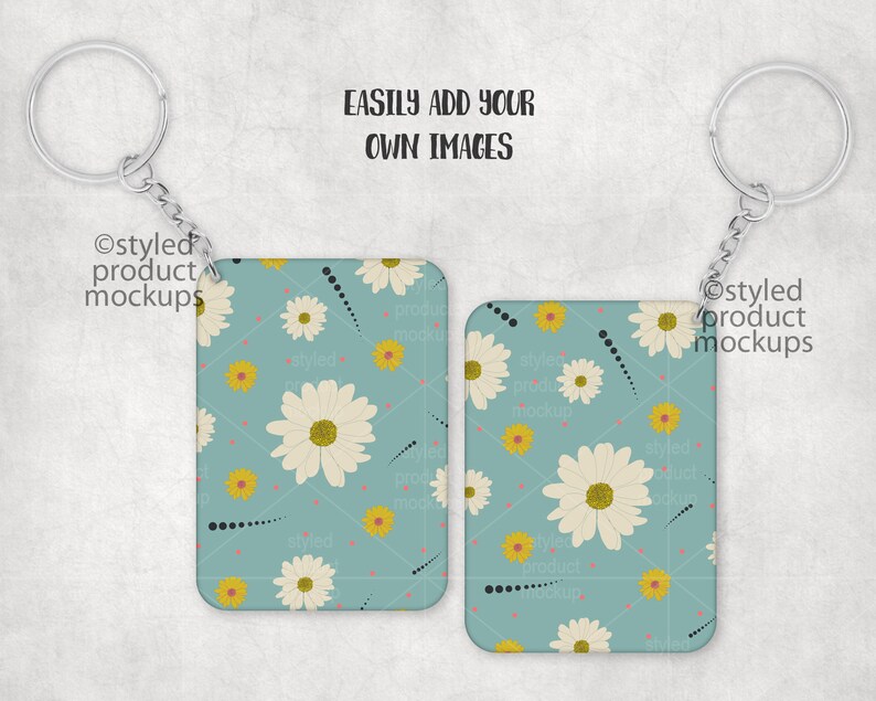 Dye Sublimation 5x7 Cm Keychain Mockup Add Your Own Image - Etsy