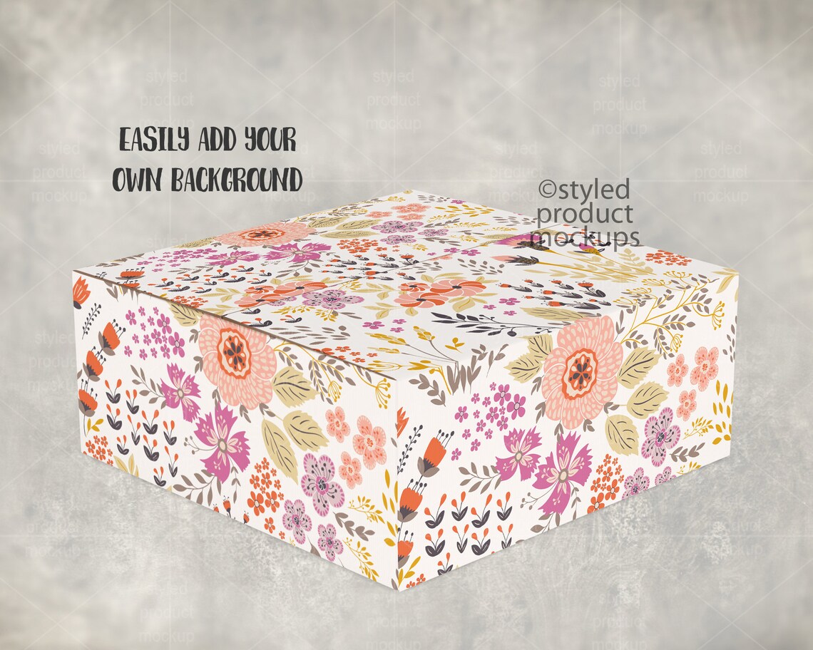Basic Mailer Box Measuring 12x12x5 Mockup | Add Your Own Image and ...