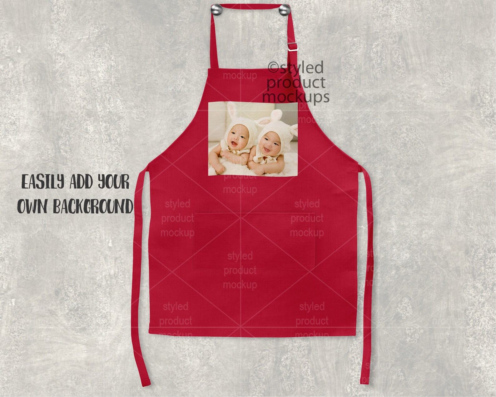 Dye Sublimation Adult Apron Mockup | Add Your Own Image and Background ...