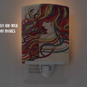 Dye Sublimation Night Light Mockup Template | Add Your Own Image and ...