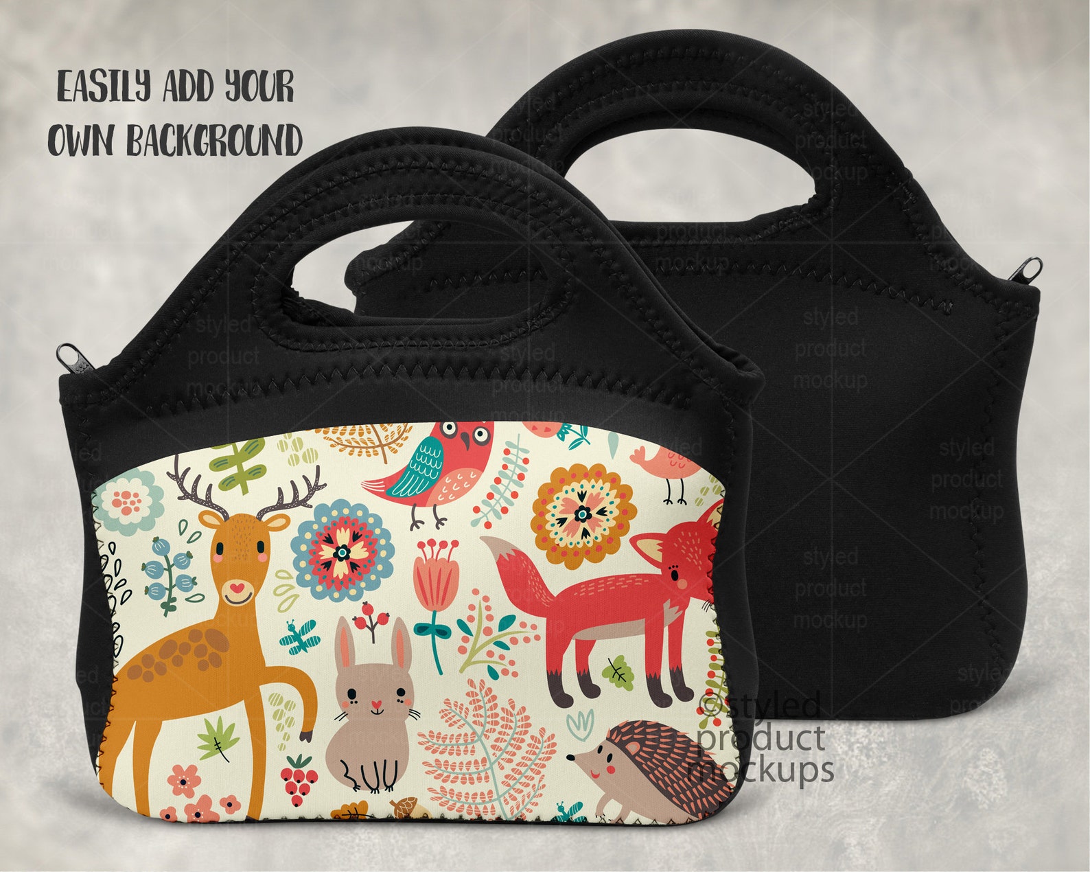 Dye Sublimation Mini Lunch Tote Mockup Add Your Own Image - Etsy