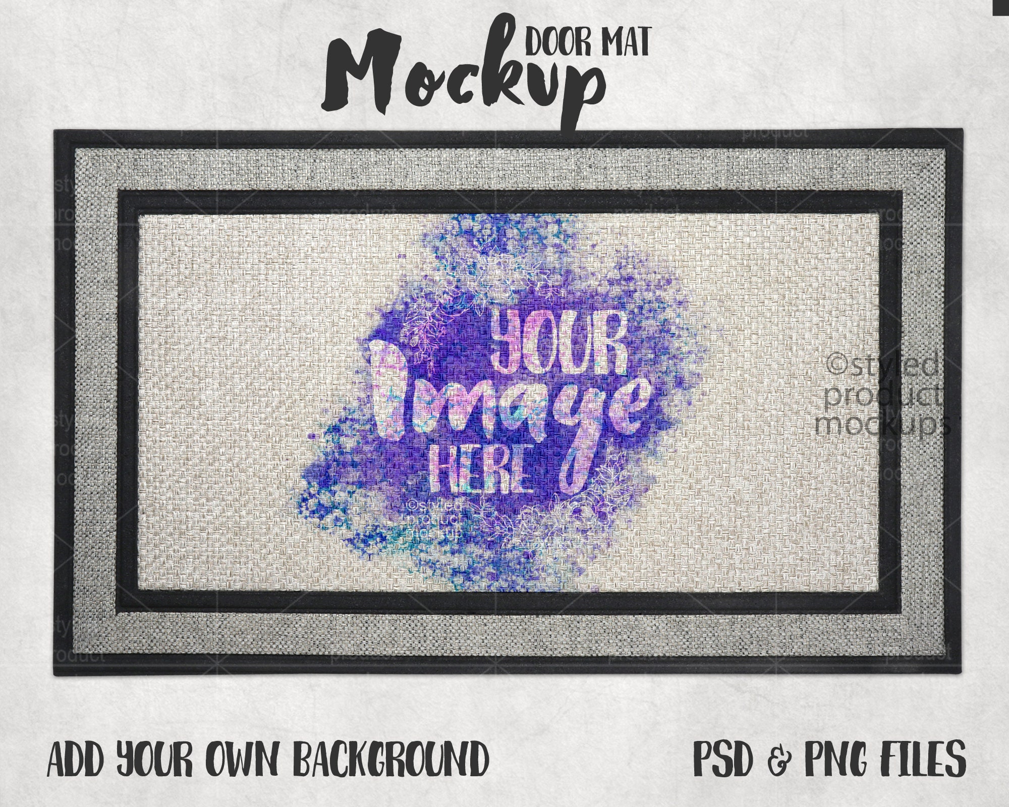 Dye Sublimation Racetrack Gray Doormat Mockup Add Your Own - Etsy