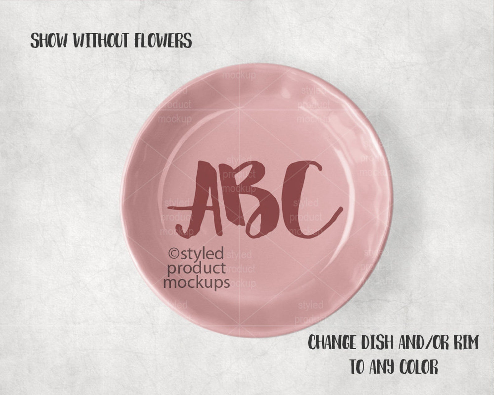 Round Fluted Ceramic Tray Mockup | PSD, PIXLR Files (digital Download ...