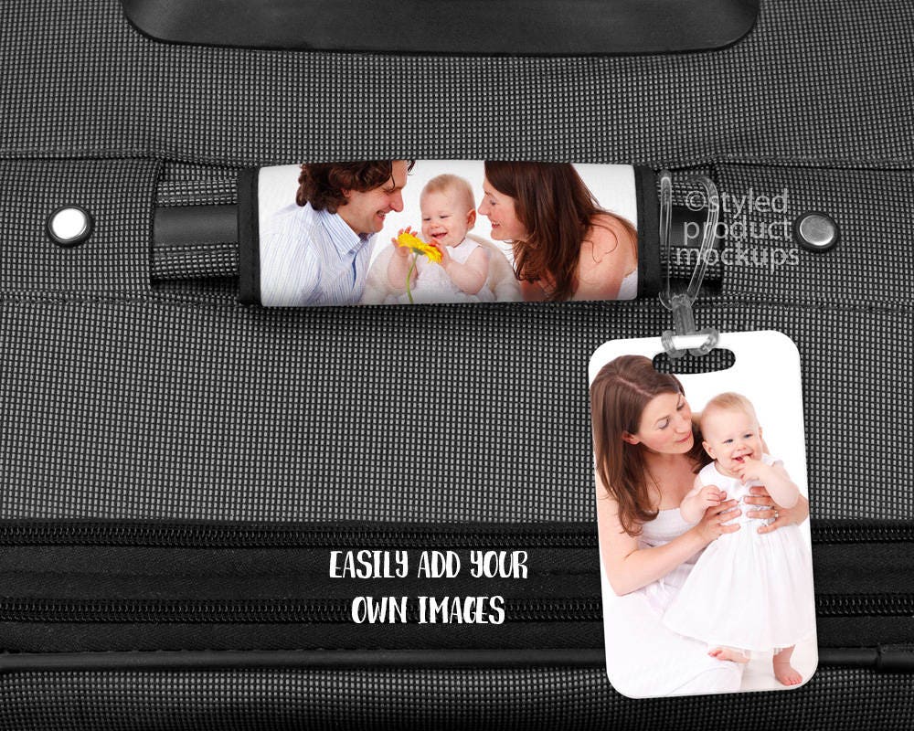 Sublimation Rectangle Luggage Tag and Wrap Mockup Template - Etsy