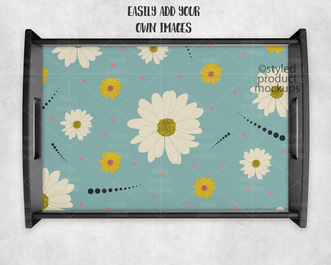 Dye Sublimation Serving Tray Mockup | Add Your Own Image and Background ...
