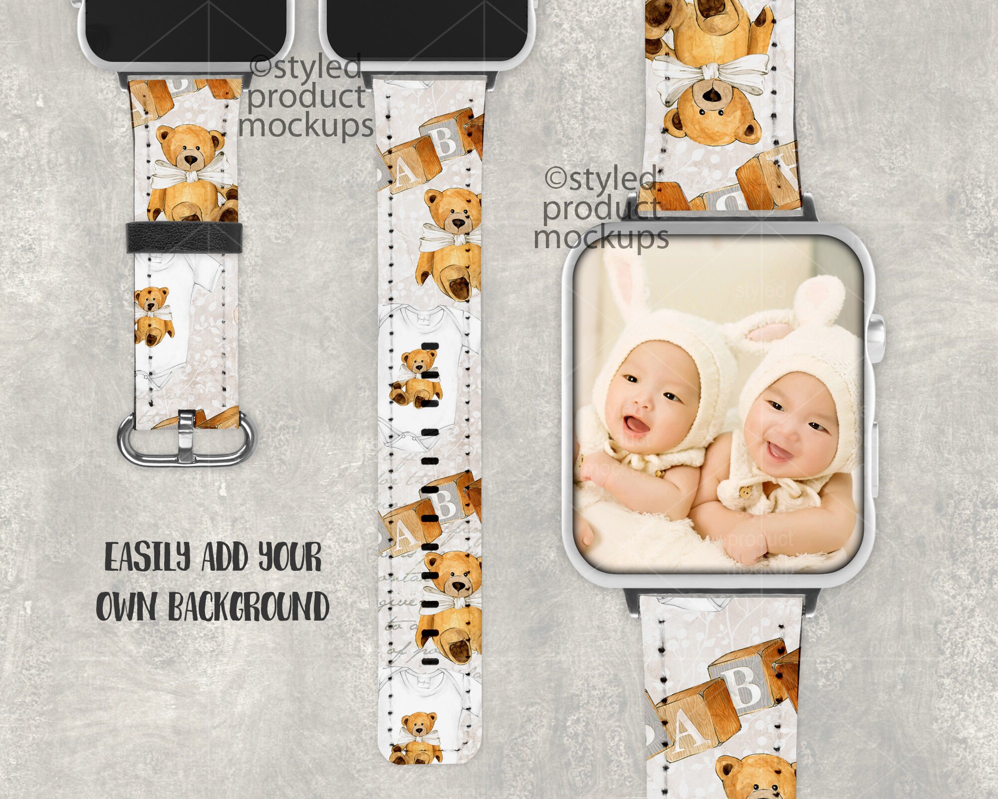 Dye sublimation apple watch band Mockup Add your own image | Etsy