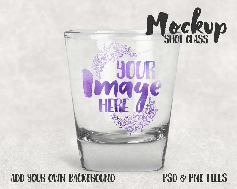 Glass Shot Glass Mockup Template add Your Own Image and | Etsy
