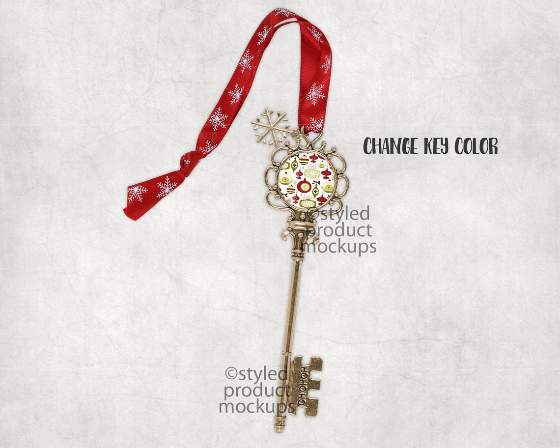 Dye Sublimation Santa Key Ornament Mockup Add Your Own Image | Etsy