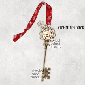 Dye Sublimation Santa Key Ornament Mockup | Add Your Own Image and ...