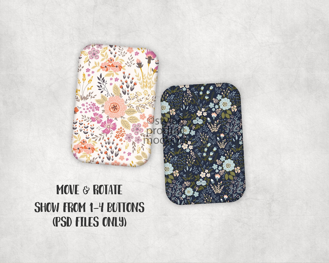 Rectangle 2x3 Vertical Button Set of 4 Mockup Add Your Own - Etsy