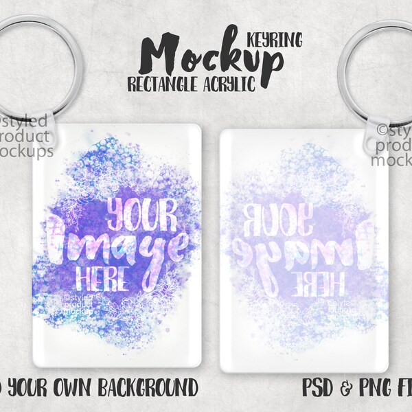 Acrylic Keychain Mockup - Etsy
