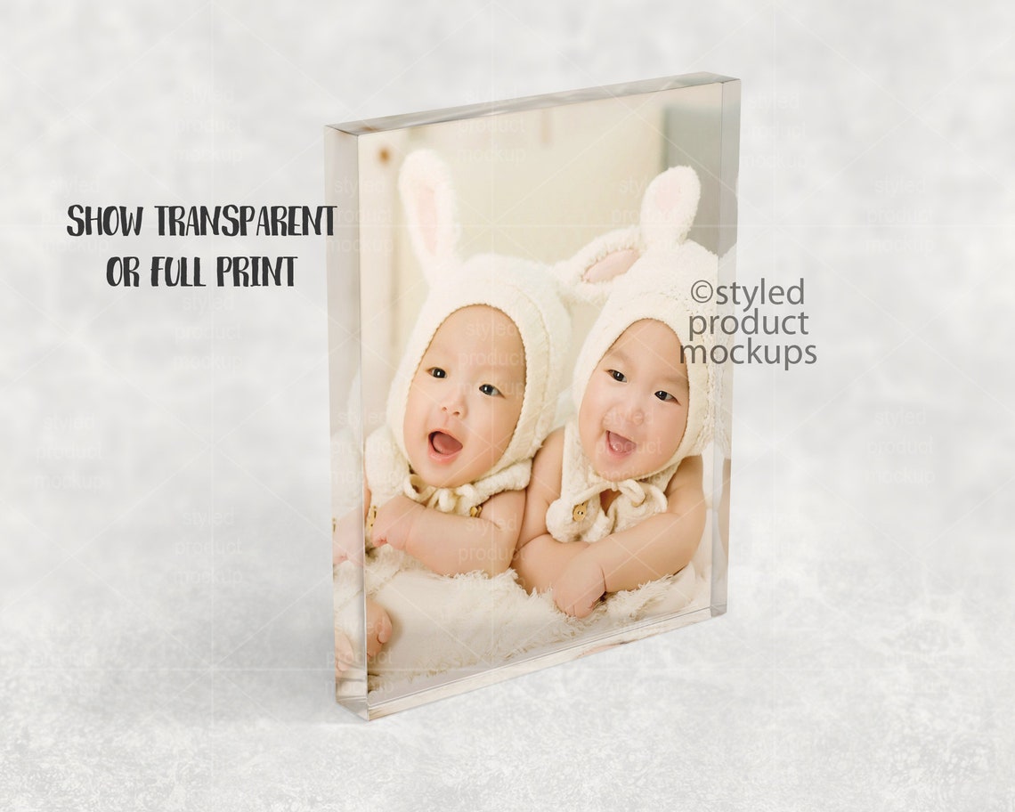 Dye Sublimation or Vinyl 8x10 Inch Acrylic Plaque Vertical Mockup | Add ...