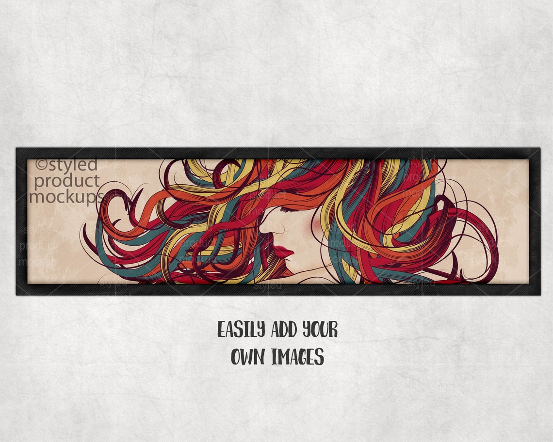 Dye Sublimation Bar Runner Mat Mockup | Add Your Own Image and ...