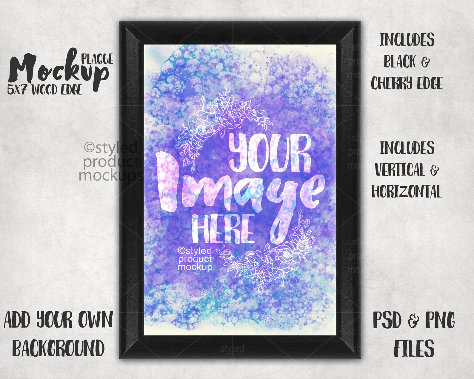 Dye Sublimation 5x7 MDF Plaque Mockup Add Your Own Image and | Etsy