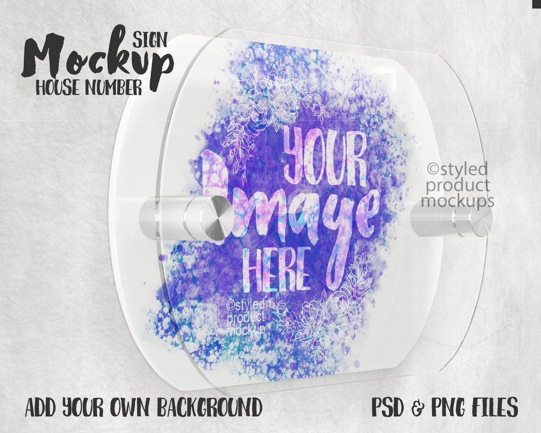 Dye Sublimation House Number Sign With Standoffs and Clear Acrylic ...