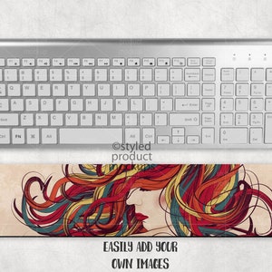 Dye Sublimation Neoprene Keyboard Wrist Rest Mockup Template | Add Your ...