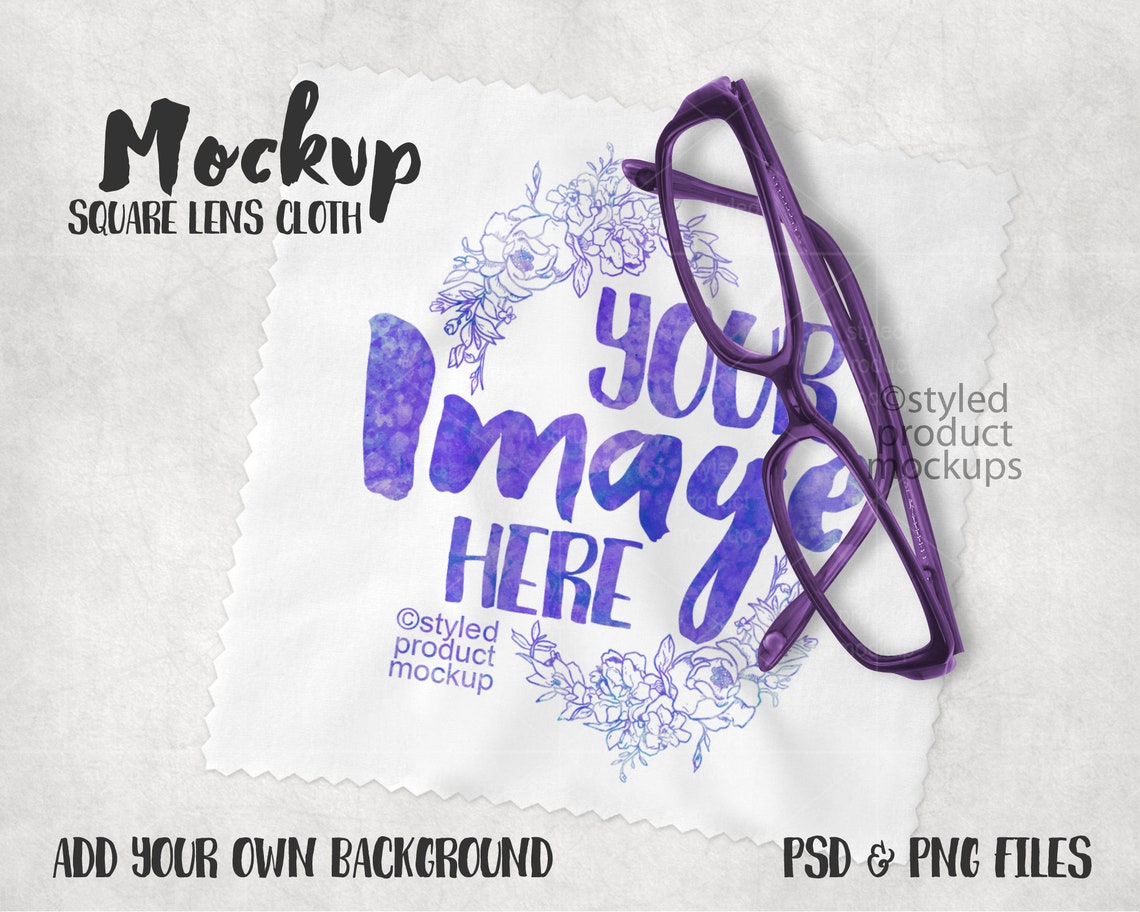 Dye Sublimation Lens Cloth Eyeglass Cleaner Mockup Add Your - Etsy