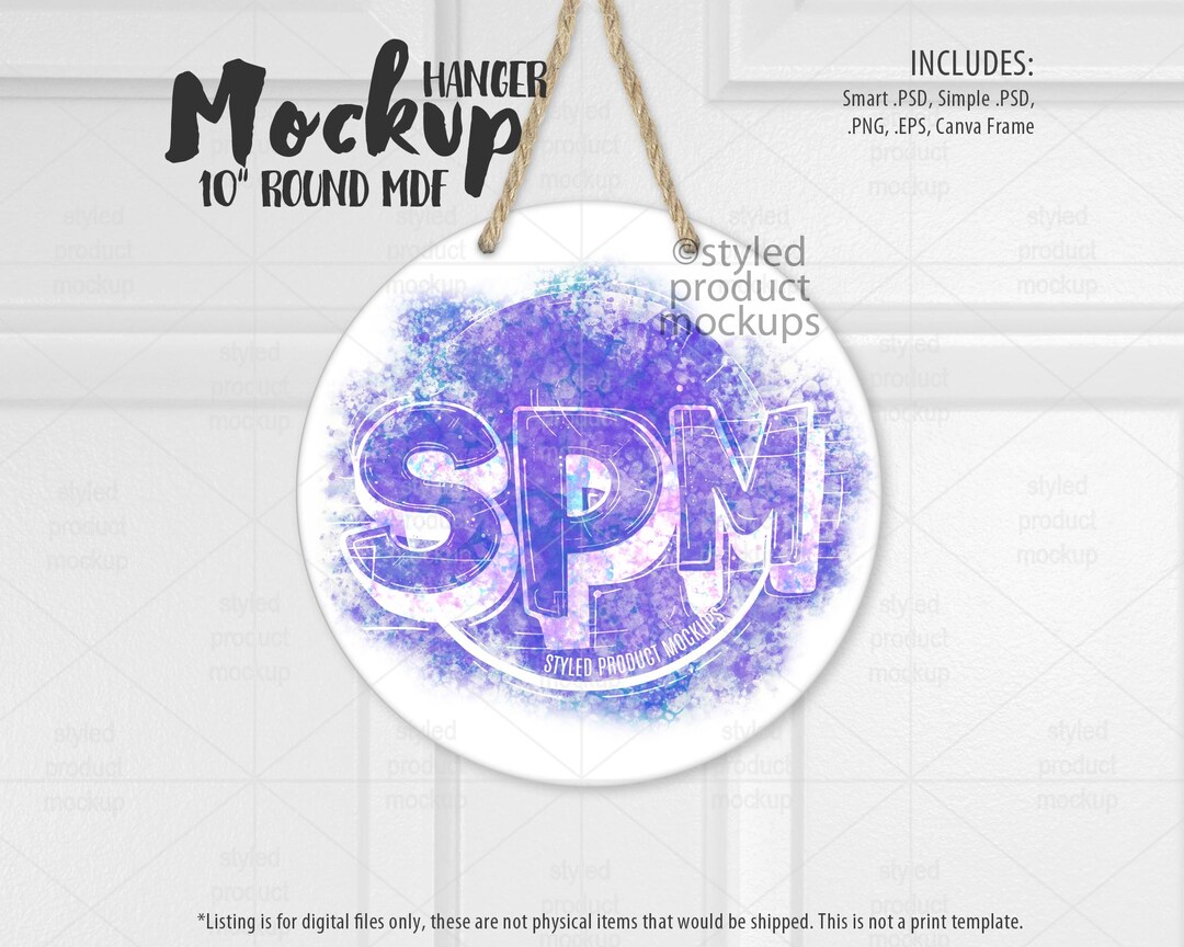 Dye Sublimation Round Hanging Sign Mockup | Add Your Own Image and ...