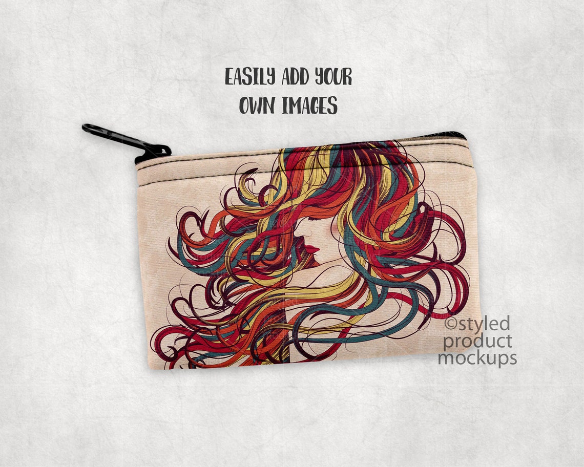 Dye Sublimation Small Coin Pouch Mockup Add Your Own Image | Etsy