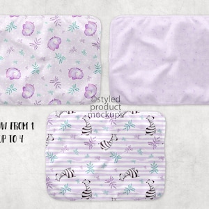 Dye Sublimation Burp Cloth Set Mockup | Add Your Own Image and ...