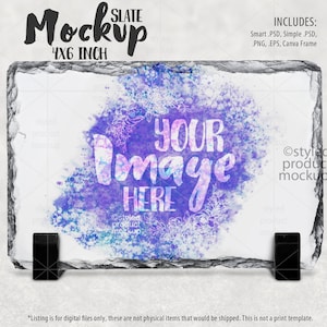 4x6 Slate Mockup for Dye Sublimation | Add Your Own Image and ...