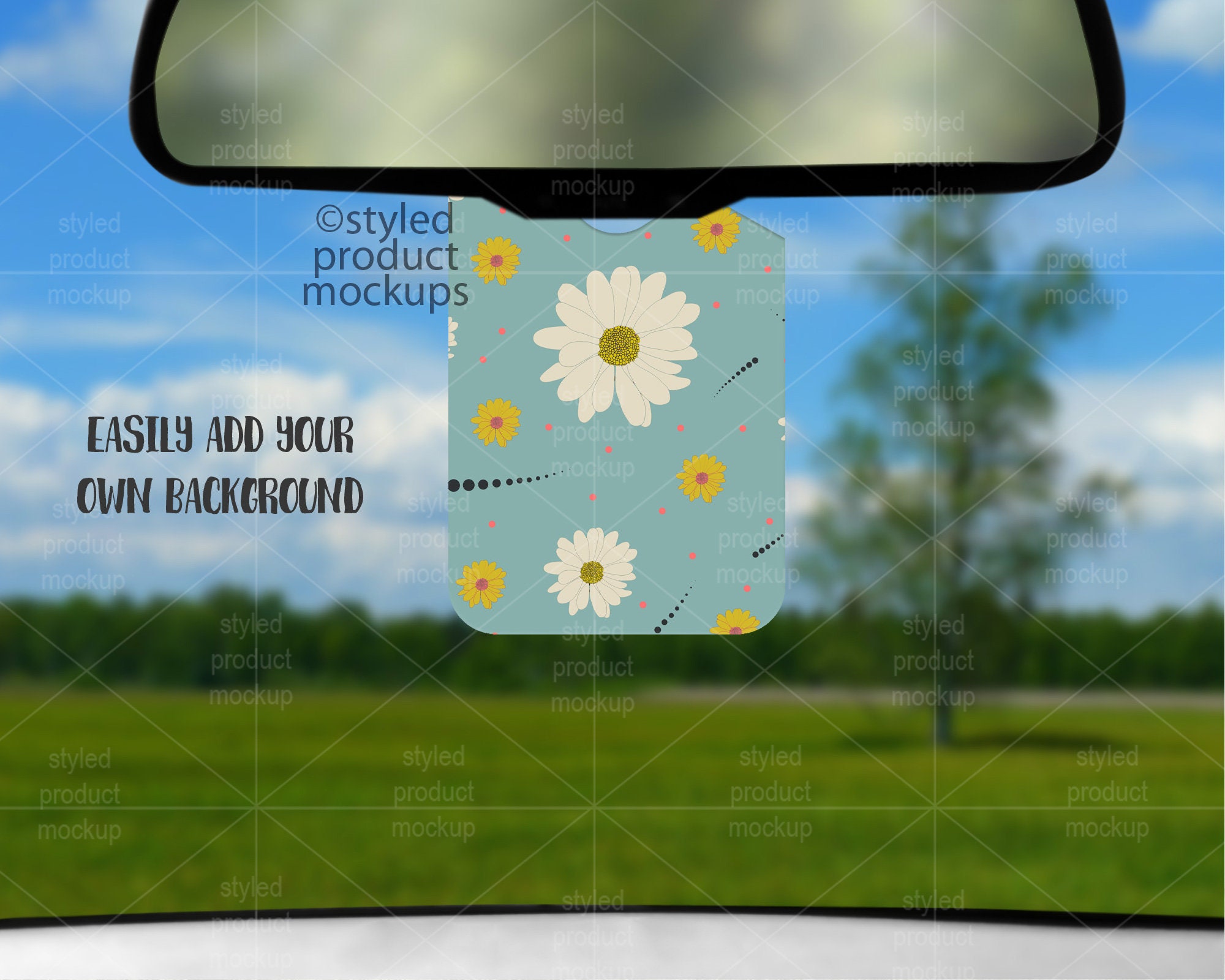 Dye Sublimation Car Hanger Tag Mockup Add Your Own Image and | Etsy