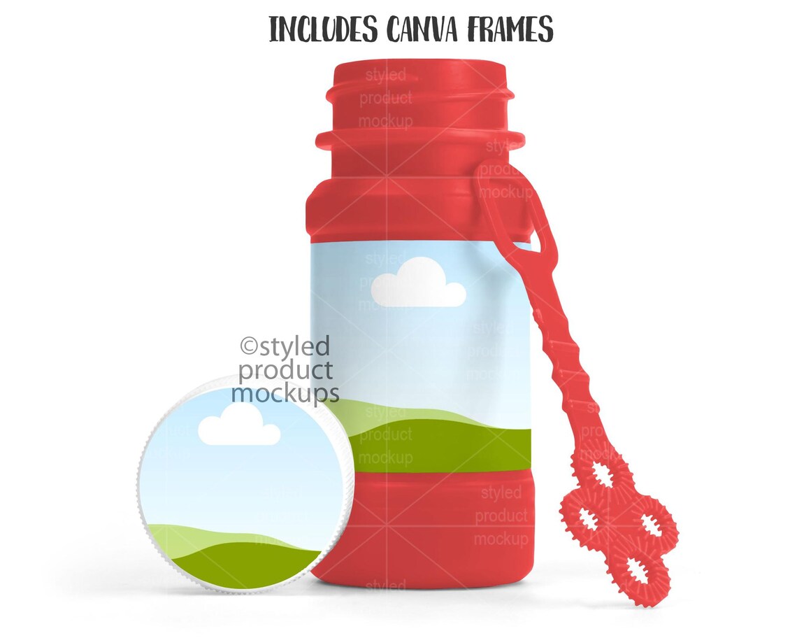 Party Favor Bubble Label Mockup | Add Your Own Image and Background - Etsy