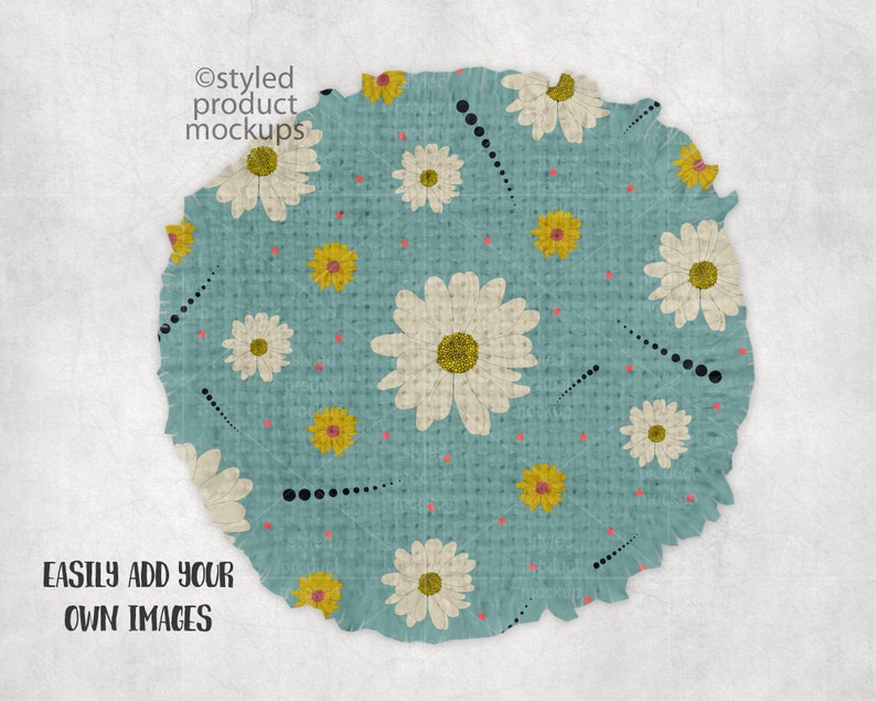 Dye sublimation round raggy patch Mockup Add your own image | Etsy