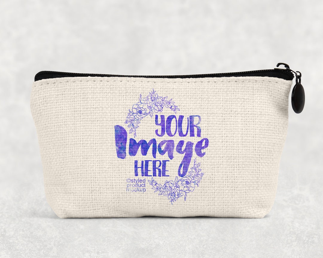 Dye Sublimation Linen Coin Pouch Mockup Template | Add Your Own Image ...
