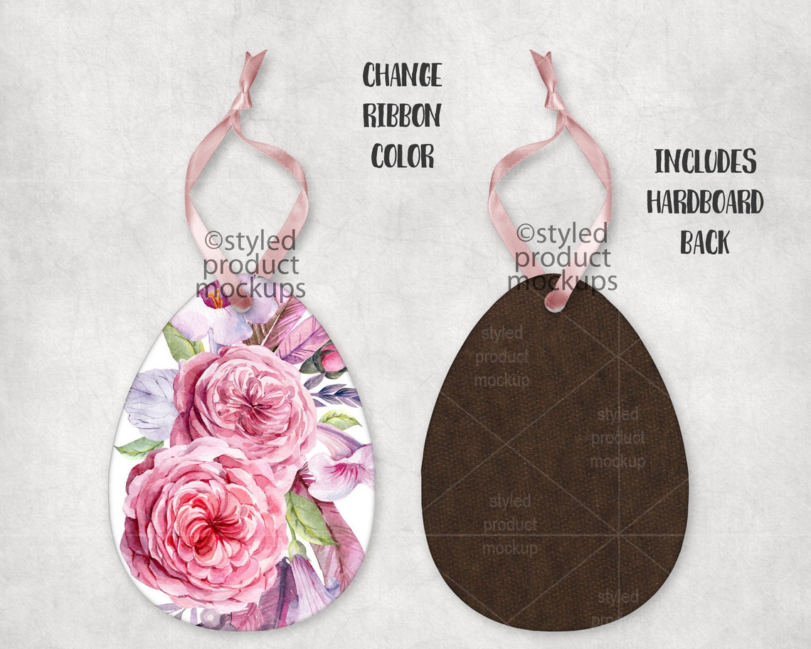Dye Sublimation Egg Shaped Easter Basket Gift Tag Mockup Add - Etsy