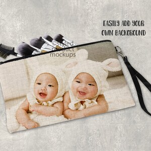 Dye Sublimation Linen Pouch With Strap Mockup Template | Add Your Own ...