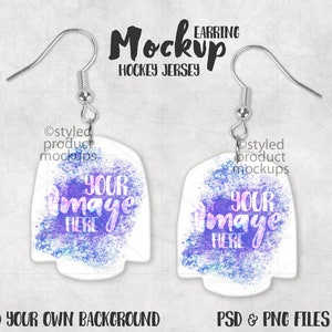 Dye Sublimation Hockey Jersey Earring Mockup | Add Your Own Image and ...