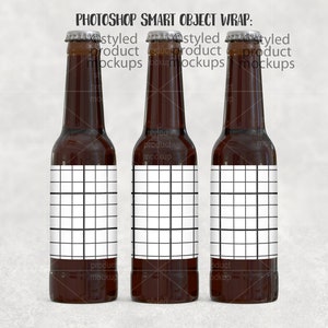 Party Favor Root Beer Bottle Label Mockup | Add Your Own Image and ...