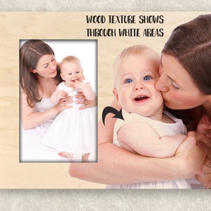 Natural Wood Offset Picture Frame With Easel Mockup Template | Digital ...