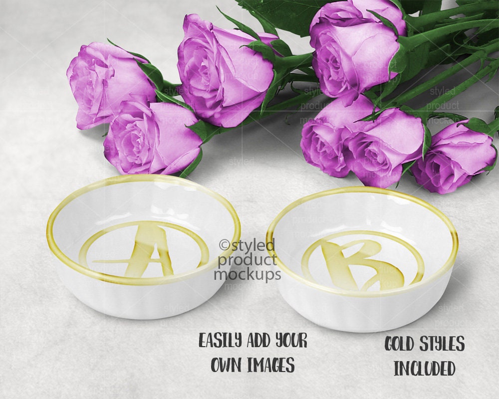Round fluted ceramic tray template mockup Add your own | Etsy
