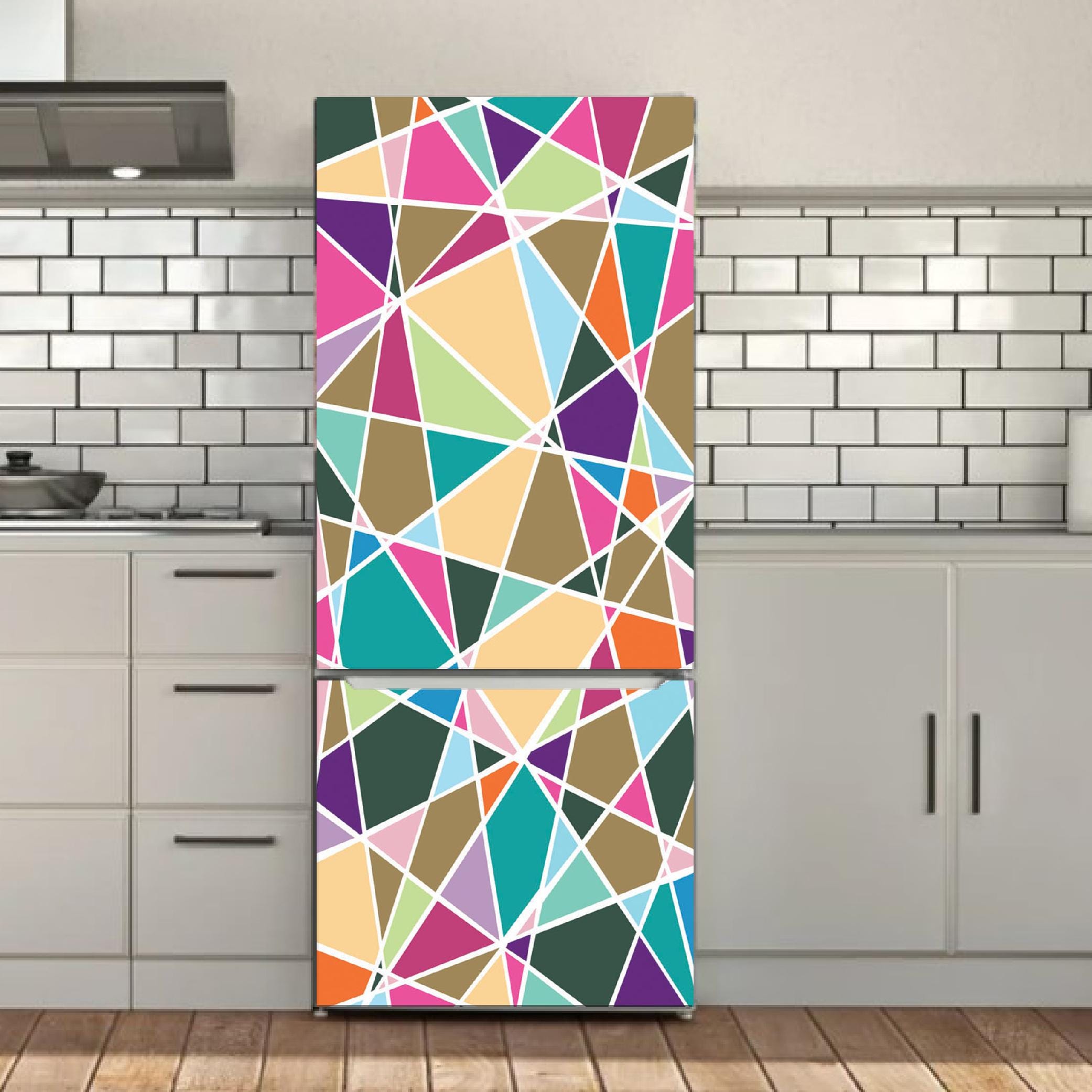 Peel & Stick Refrigerator Wrap | Removable Vinyl Fridge Cover ...