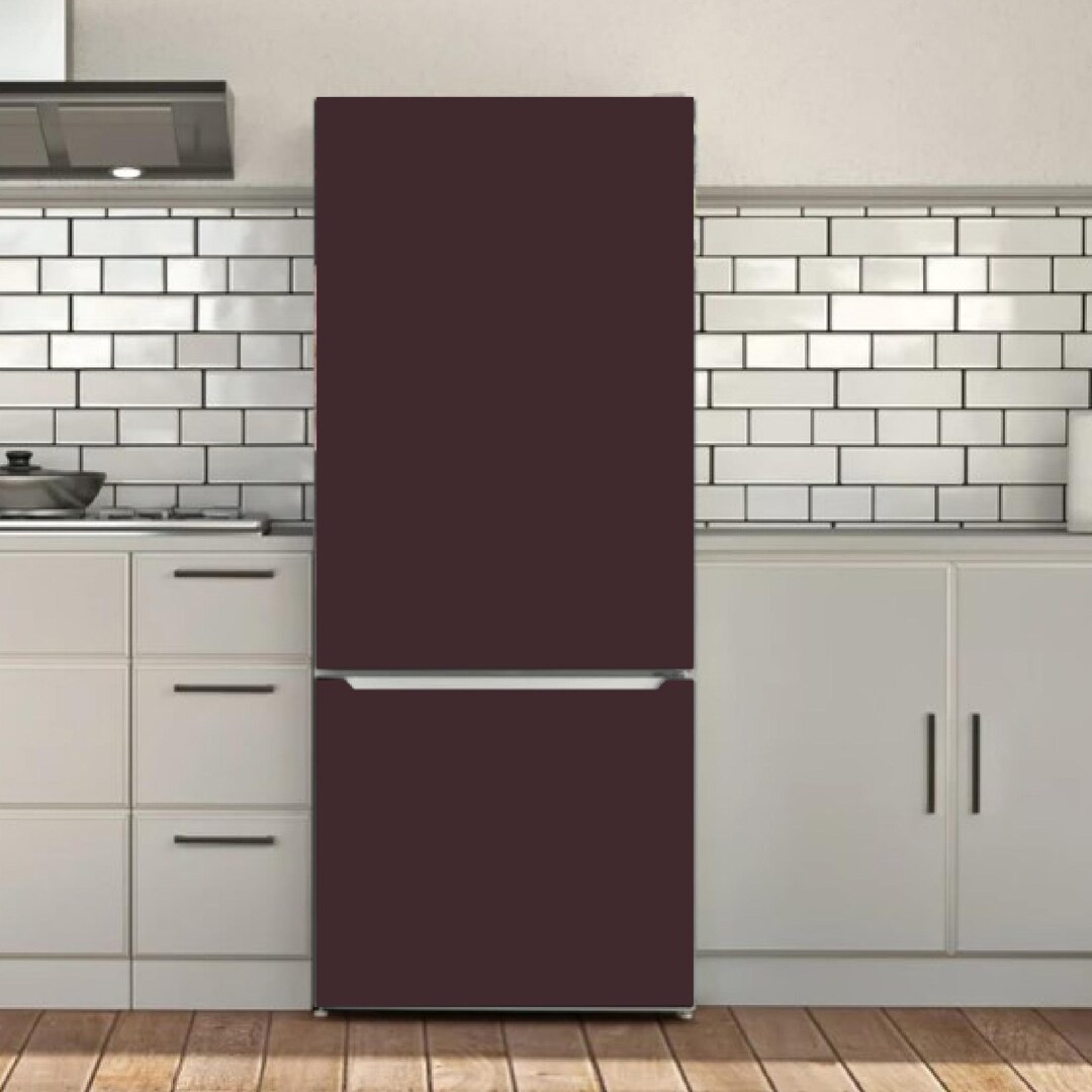 Dark Brown Fridge Vinyl Decal | Fridge Wrap | Refrigerator Skin | Side ...