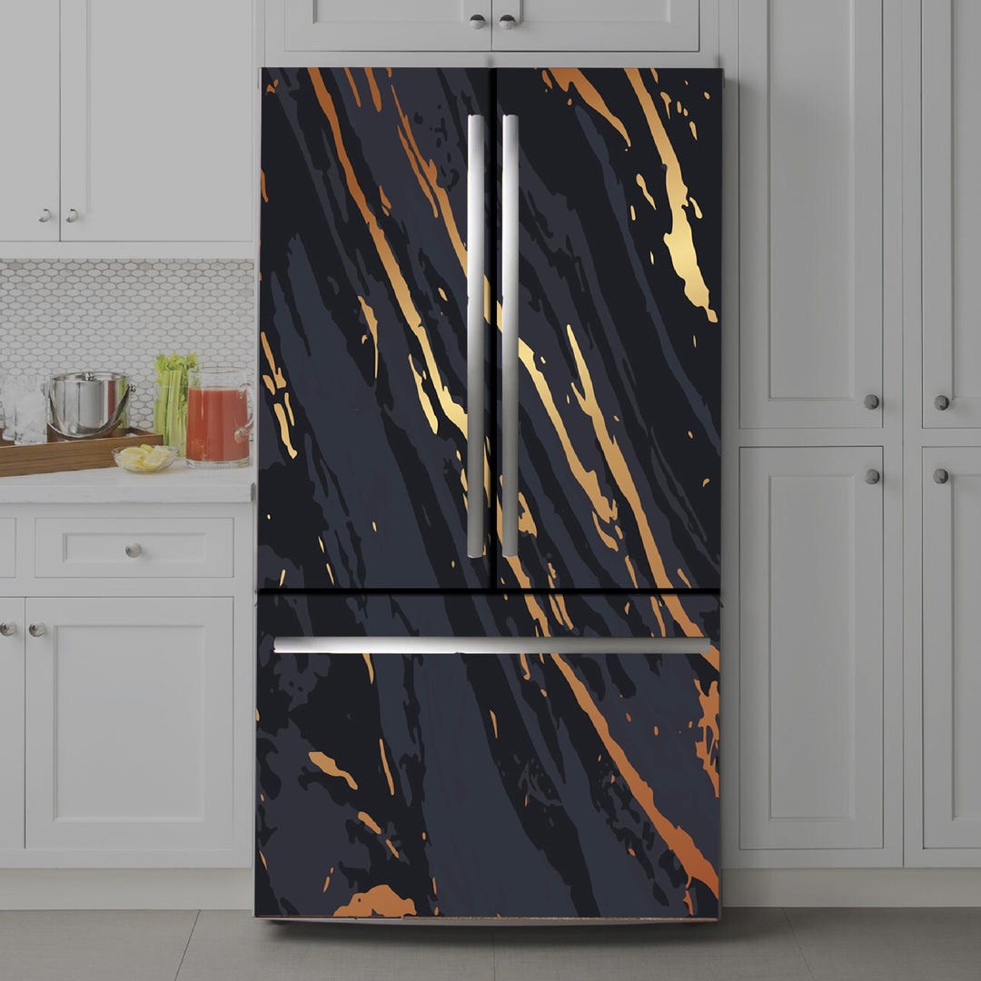 Fridge Wrap Refrigerator Vinyl Side by Side Decorative Fridge Decals ...