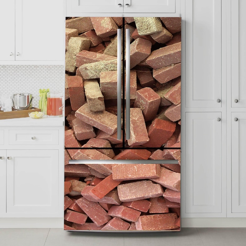 Stone Fridge Sticker - Macro Texture Refrigerator Wrap - Kitchen ...