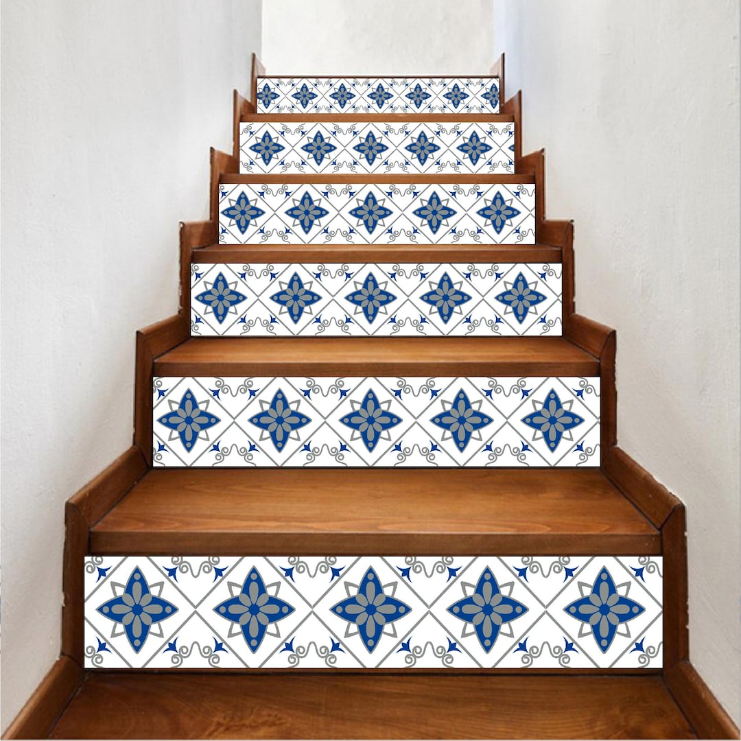 Tile Stair Riser Decals - Peel and Stick, 15 Strips, 47-inch - Etsy
