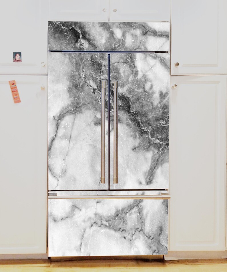 Fridge Wrap Vinyl Cover | Peel & Stick Refrigerator Skin | Custom Size ...